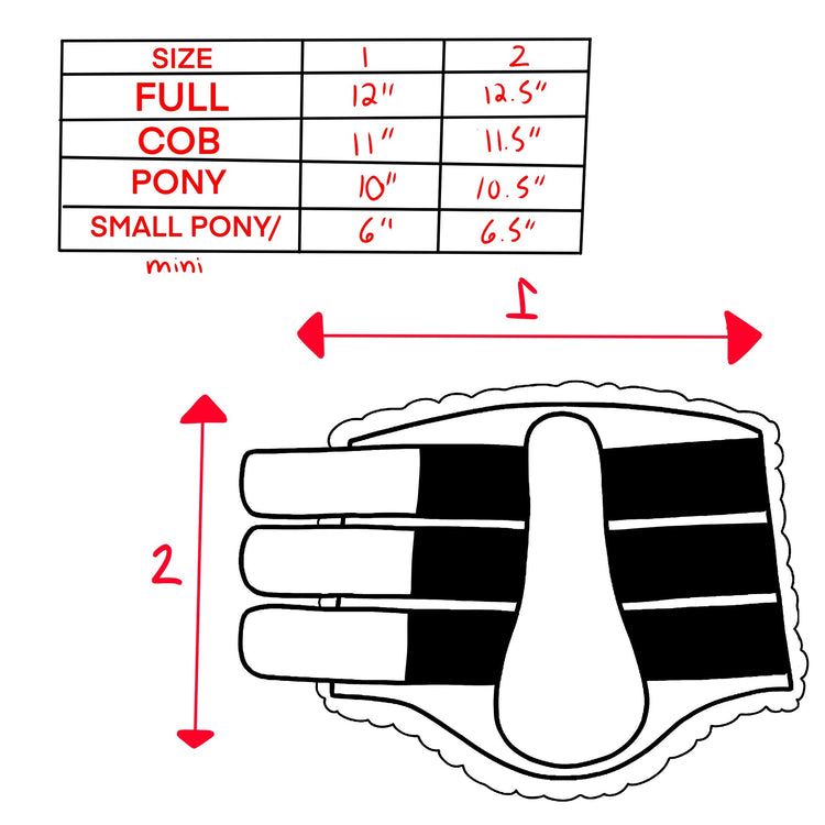 Size charts – Hoof Track Designs